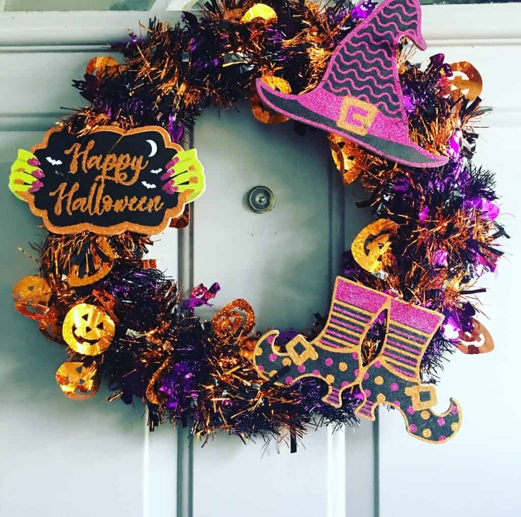 Dollar Tree DIY Halloween Wreath Making Frugal FUN Dollar Tree DIY Halloween Wreath Making Frugal FUN