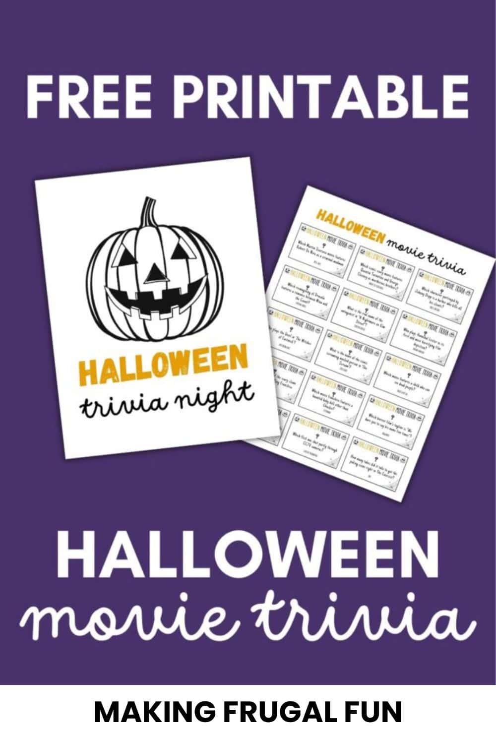 Free Printable Halloween Movie Trivia Questions and Answers - Making ...